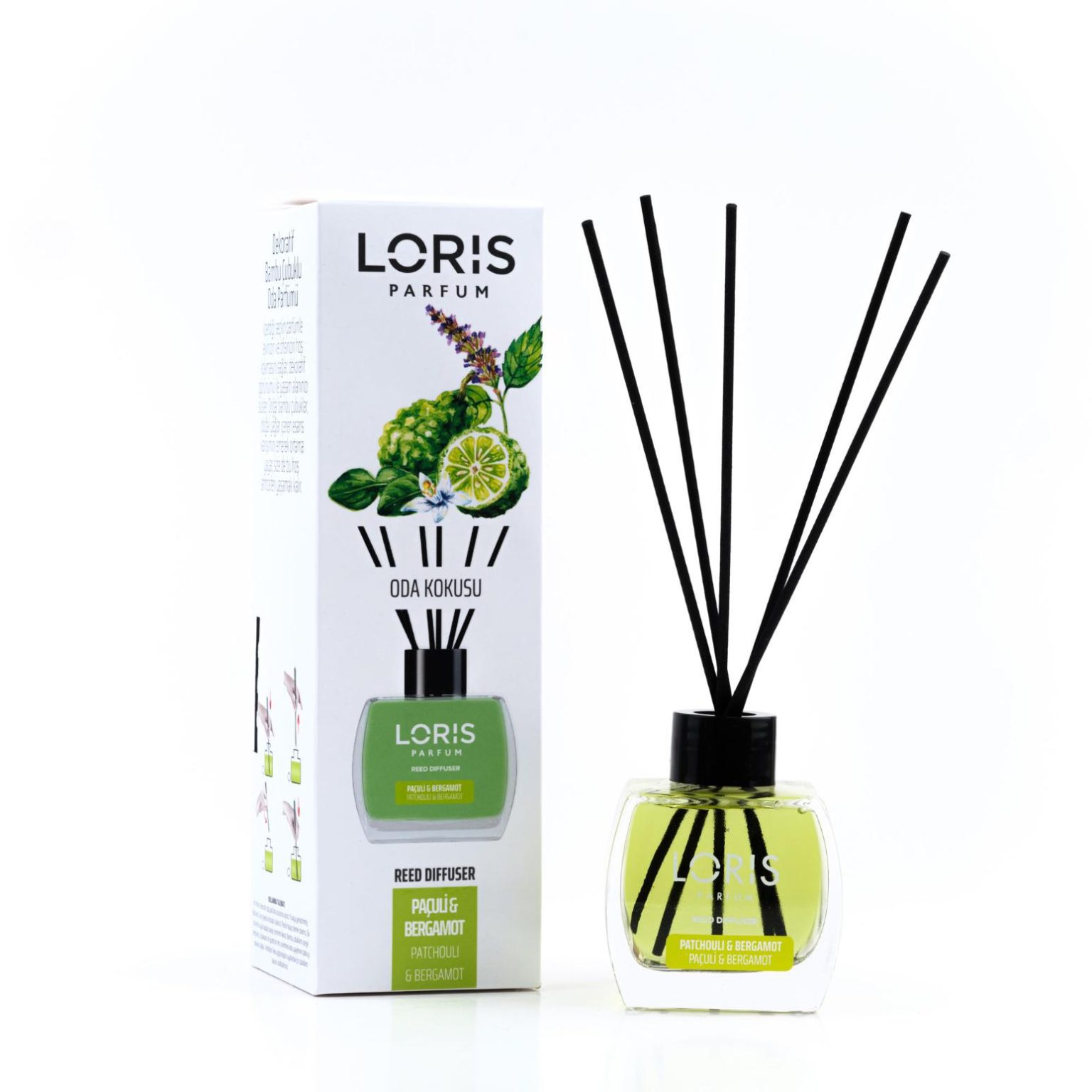 Patchouli & Bergamot 120 ML Reed Diffuser - Loris Parfume KW